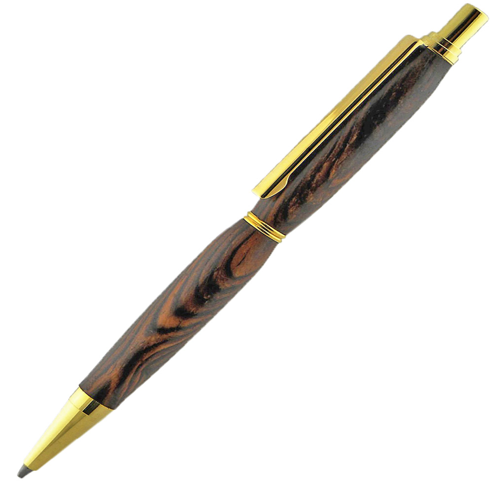 24k Gold -Prop Pencil - 0.70mm - Gold Clip W/ Beaded Centerband - Pen ...
